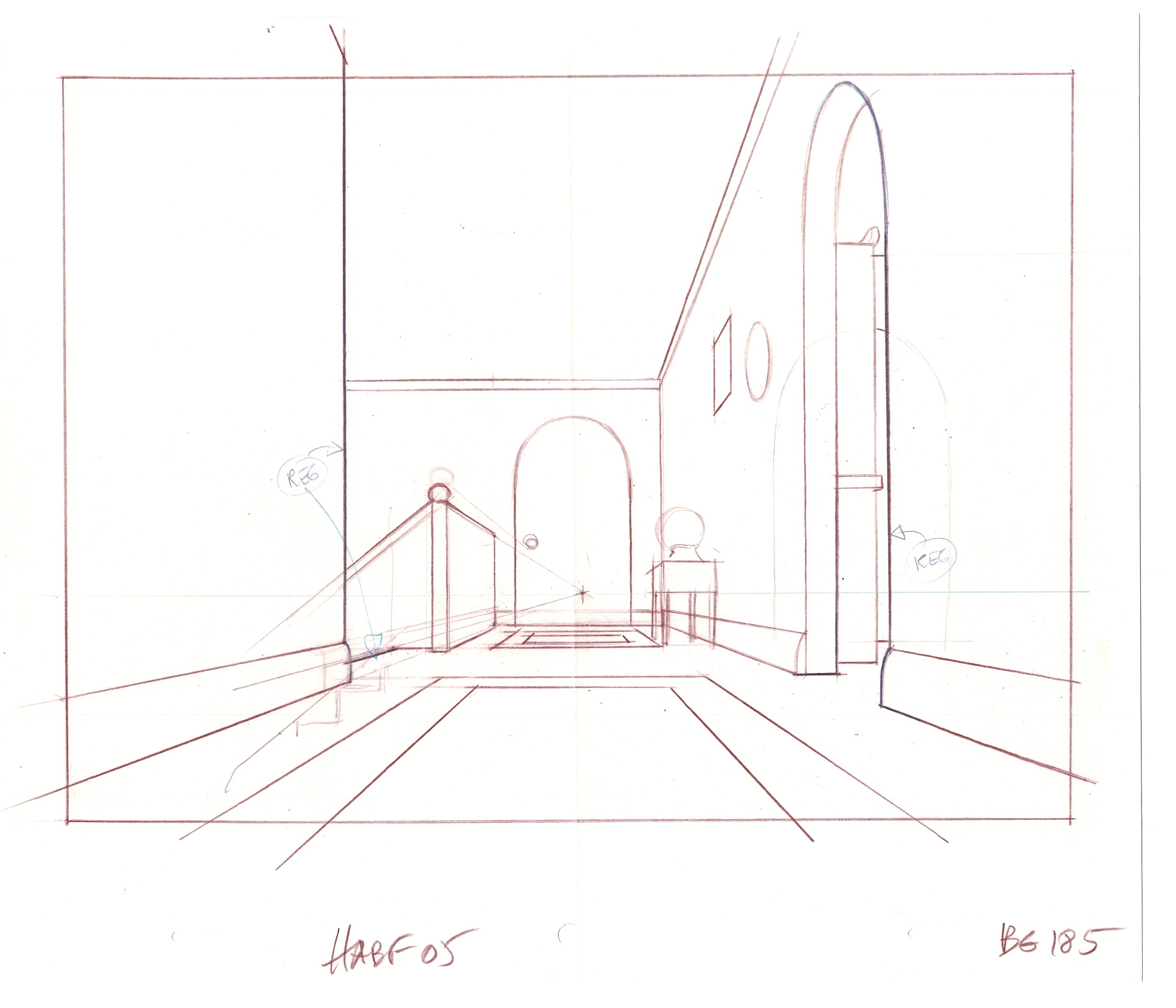 The Simpsons Original Production Animation Background Drawing Fox 2006 ...