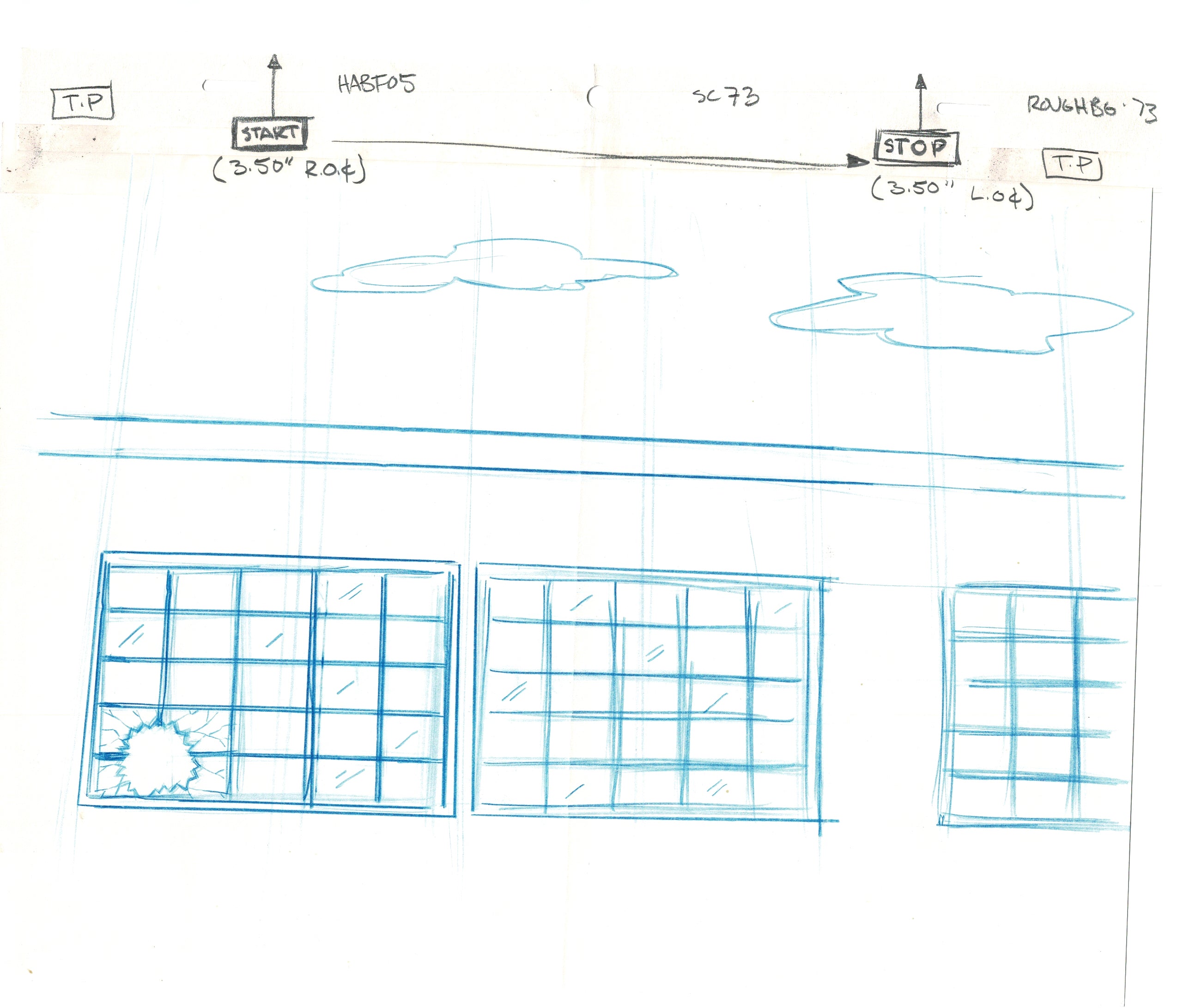 The Simpsons Original Production Animation Background Drawing Fox 2006 ...