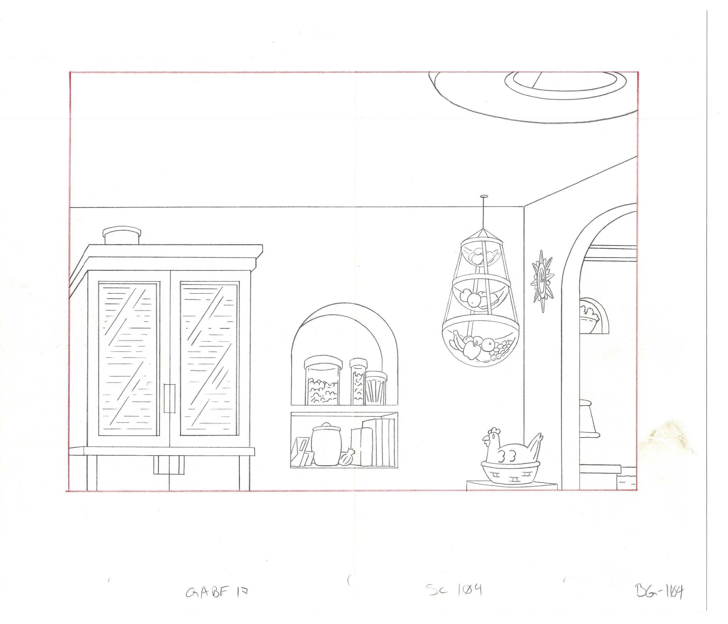 The Simpsons Original Production Animation Background Drawing Fox 2005 ...