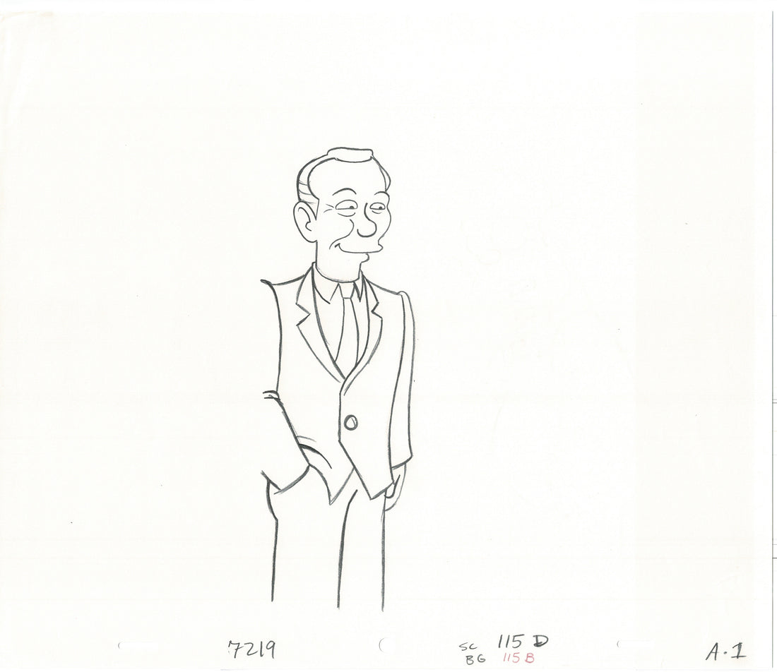 The Simpsons Carson Original Production Animation Cel Drawing likely f ...