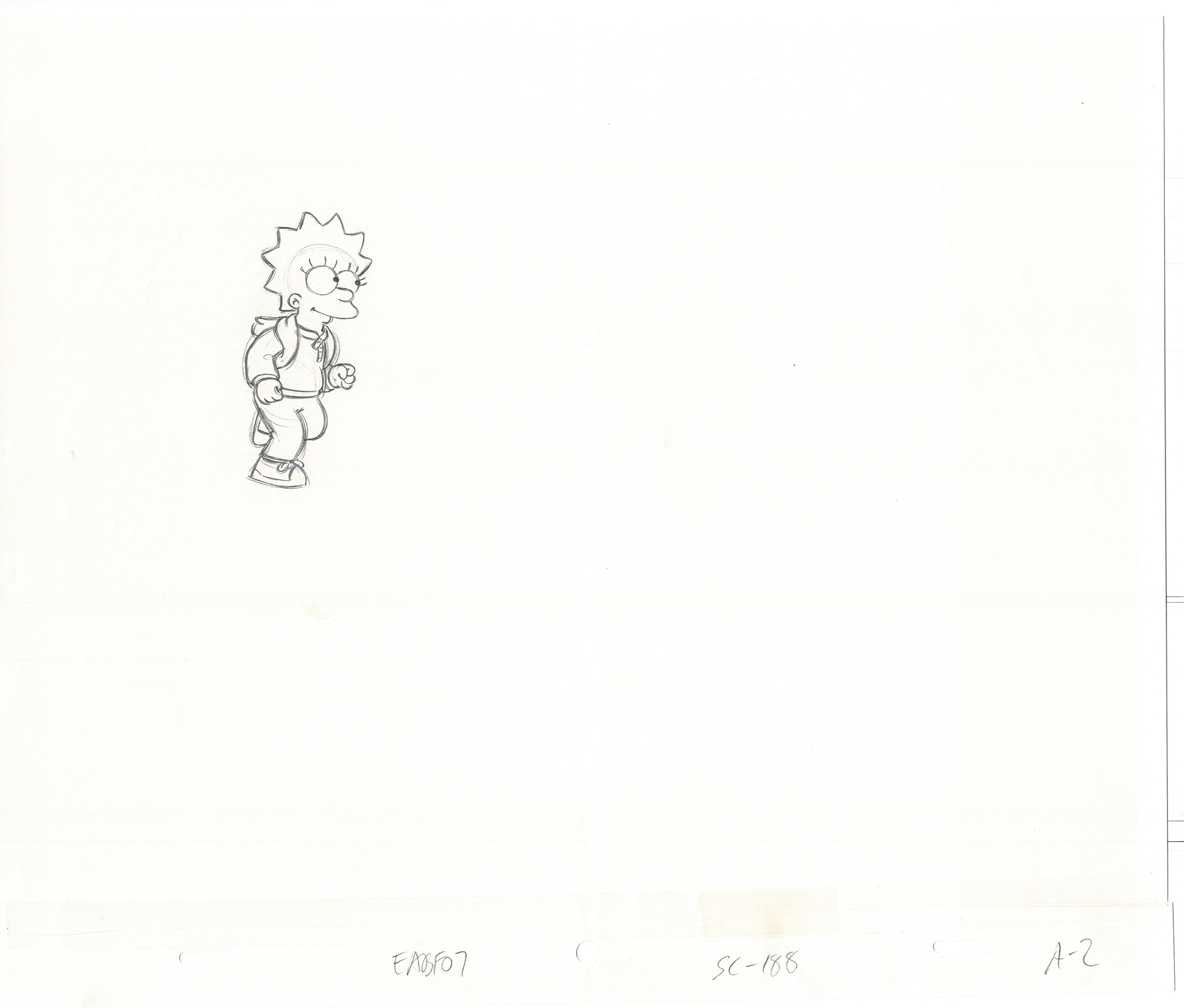 The Simpsons Original Production Animation Cel Drawing likely from the ...