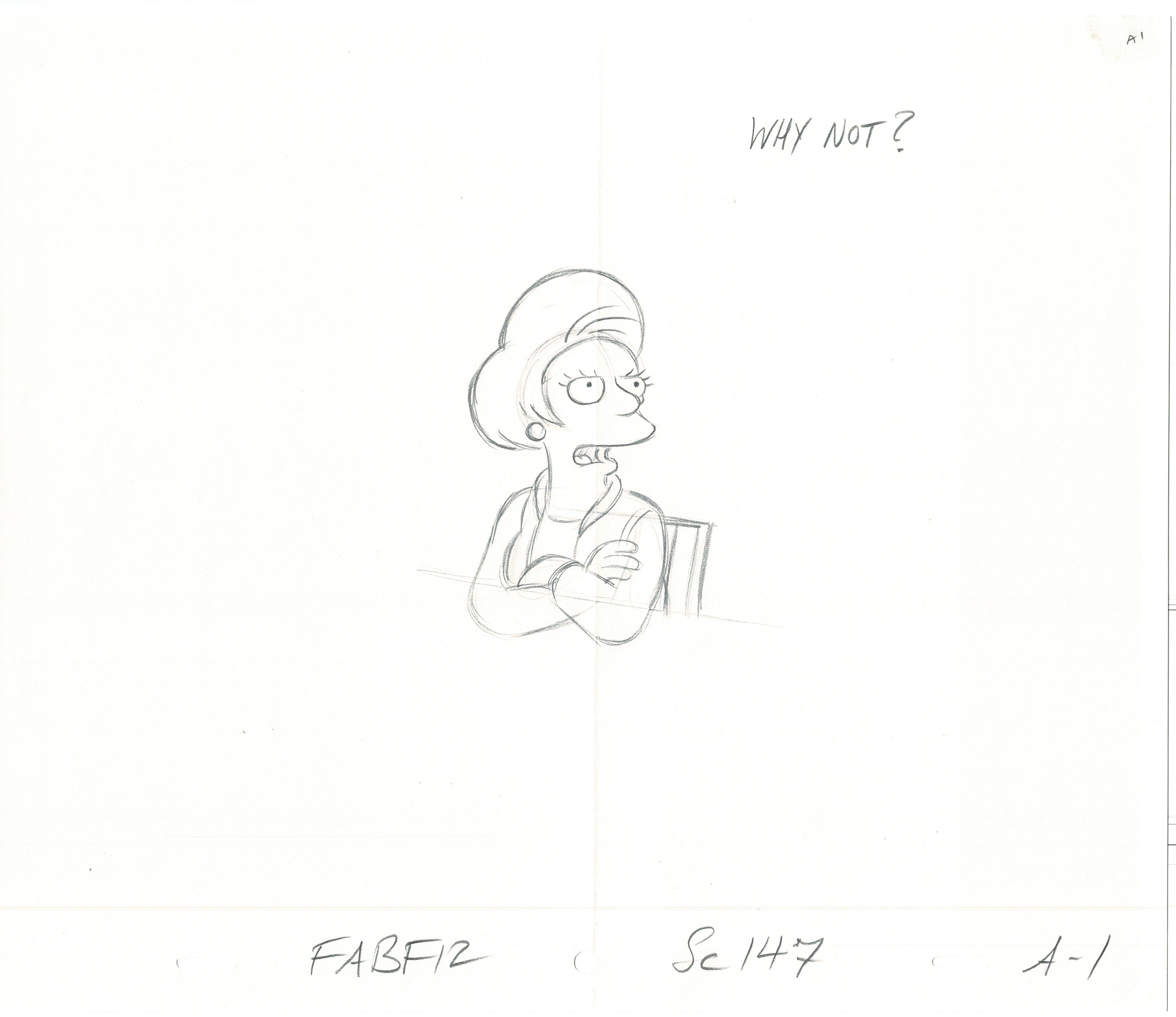The Simpsons Original Production Animation Cel Drawing likely from the ...