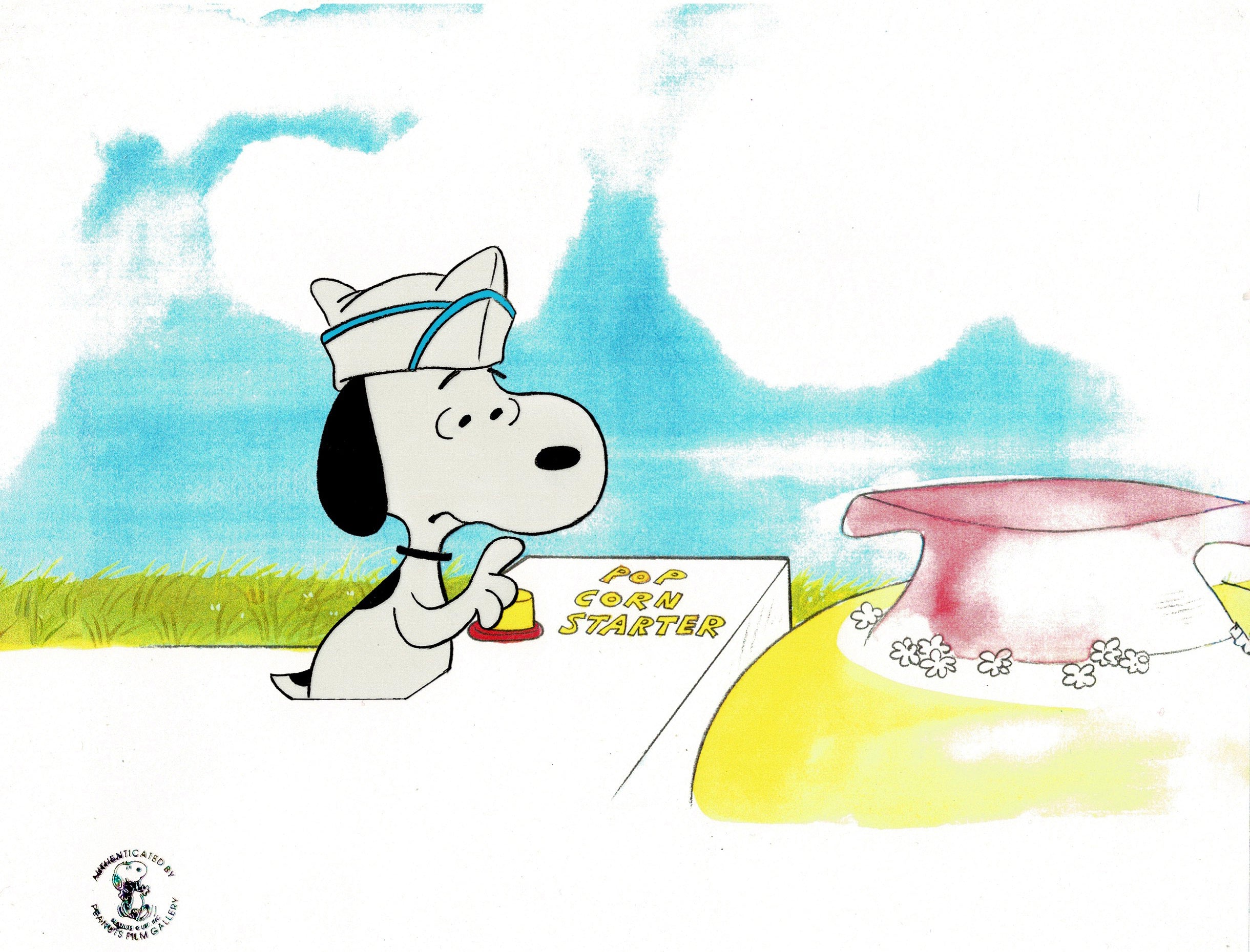 PEANUTS Be My Valentine Charlie Brown Snoopy Production Animation Cel ...