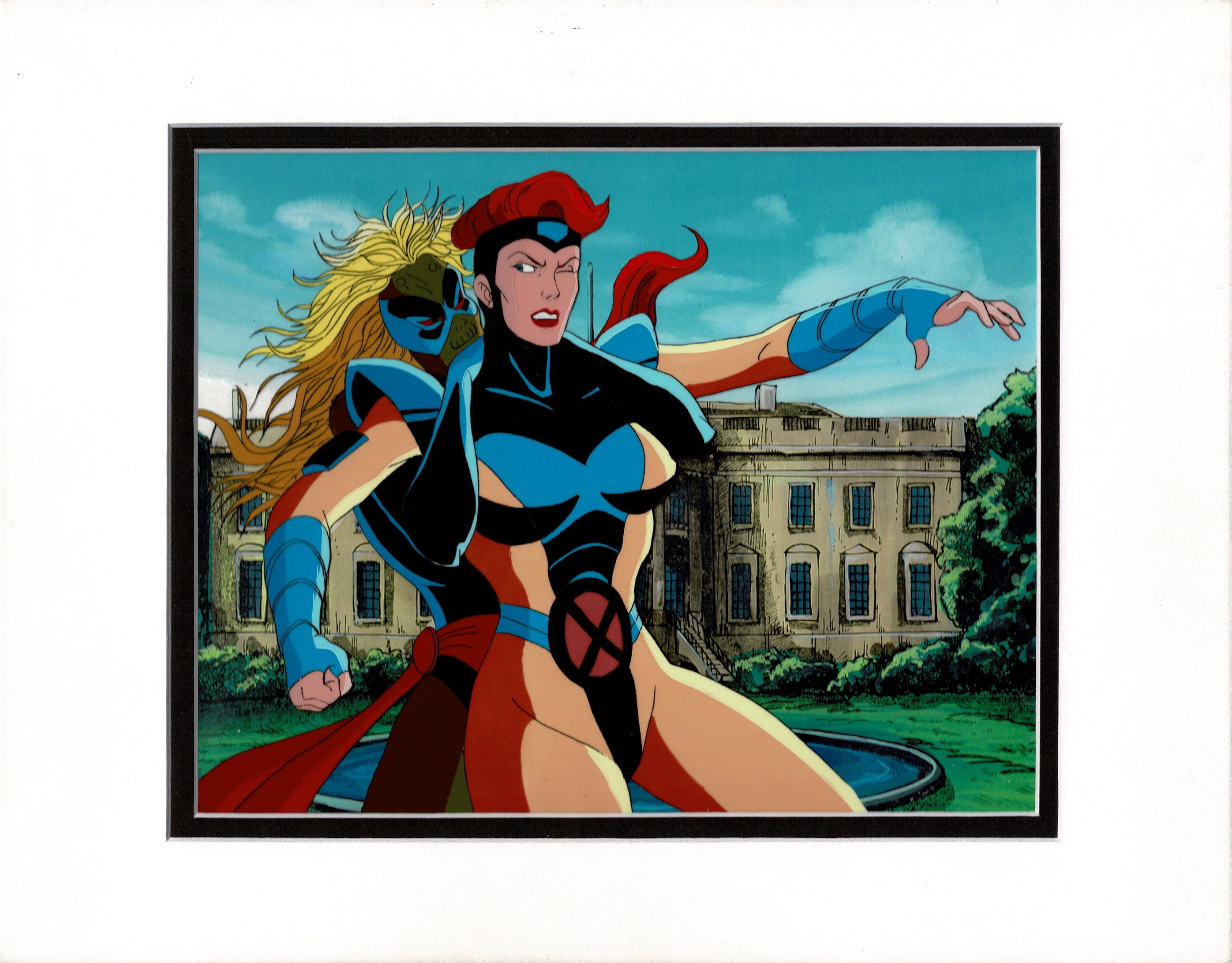 X-Men Xmen Marvel Production Animation Cel Setup Jean Grey vs Evil Ms ...