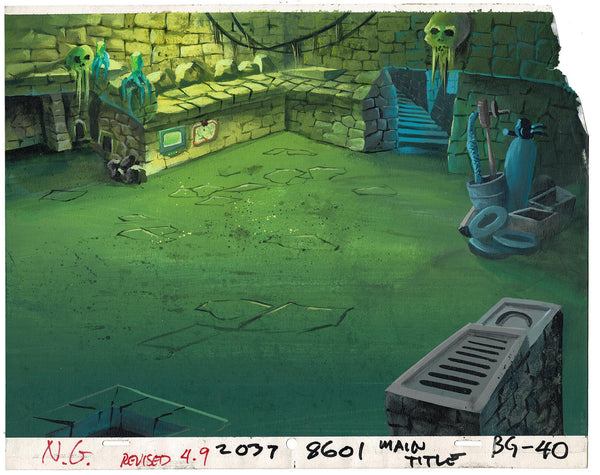 SCOOBY DOO 1988 Reluctant Werewolf Animation Production Background Han ...