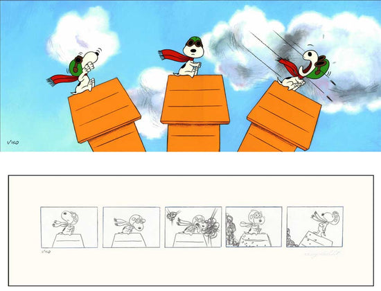 PEANUTS Snoopy's Dogfight Red Baron Limited Edition of 150 Animation C ...
