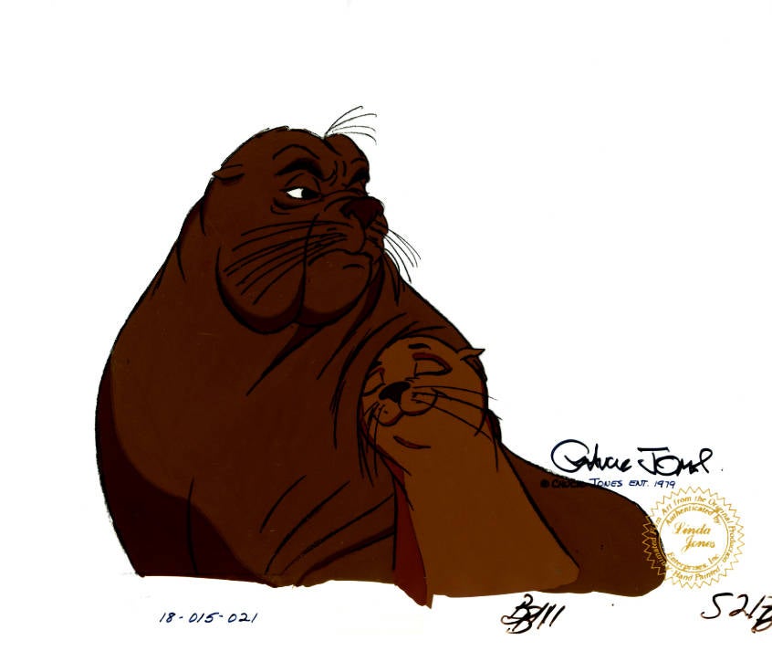 Chuck Jones SIGNED White Seal 1975 Original Production Cel COA and Sea ...