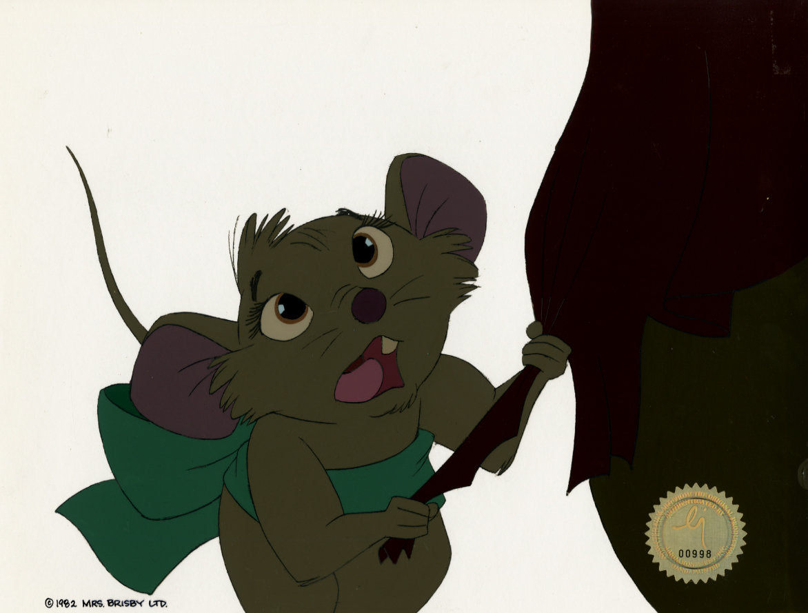 Don Bluth Cynthia Secret of NIMH 1982 production animation cel LJE Sea ...