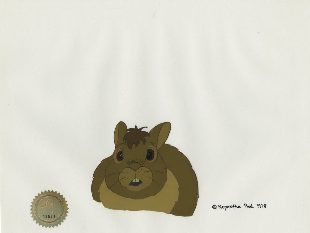 Watership Down BIGWIG 1978 production animation cell LJE Seal COA 08-3 ...
