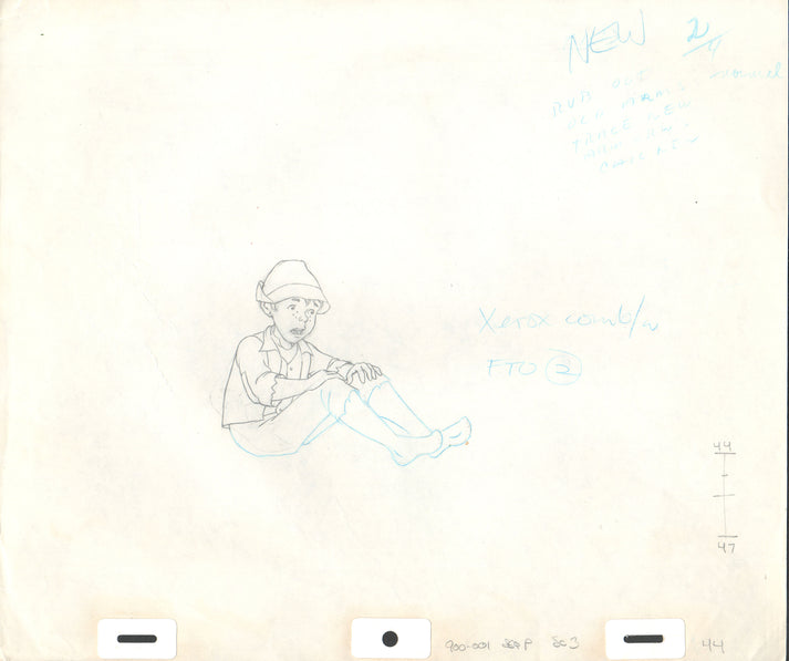 1982 Heidi's Song Peter Original Production Animation Cel Drawing Hann ...