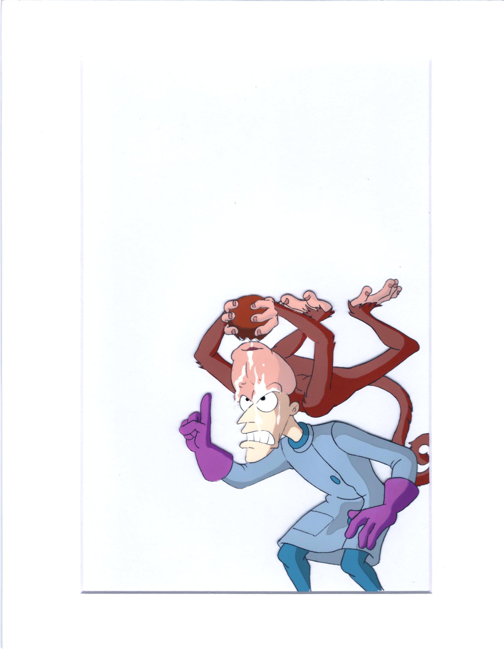 Earthworm Jim Professor Monkey production animation cel Universal 95-6 ...