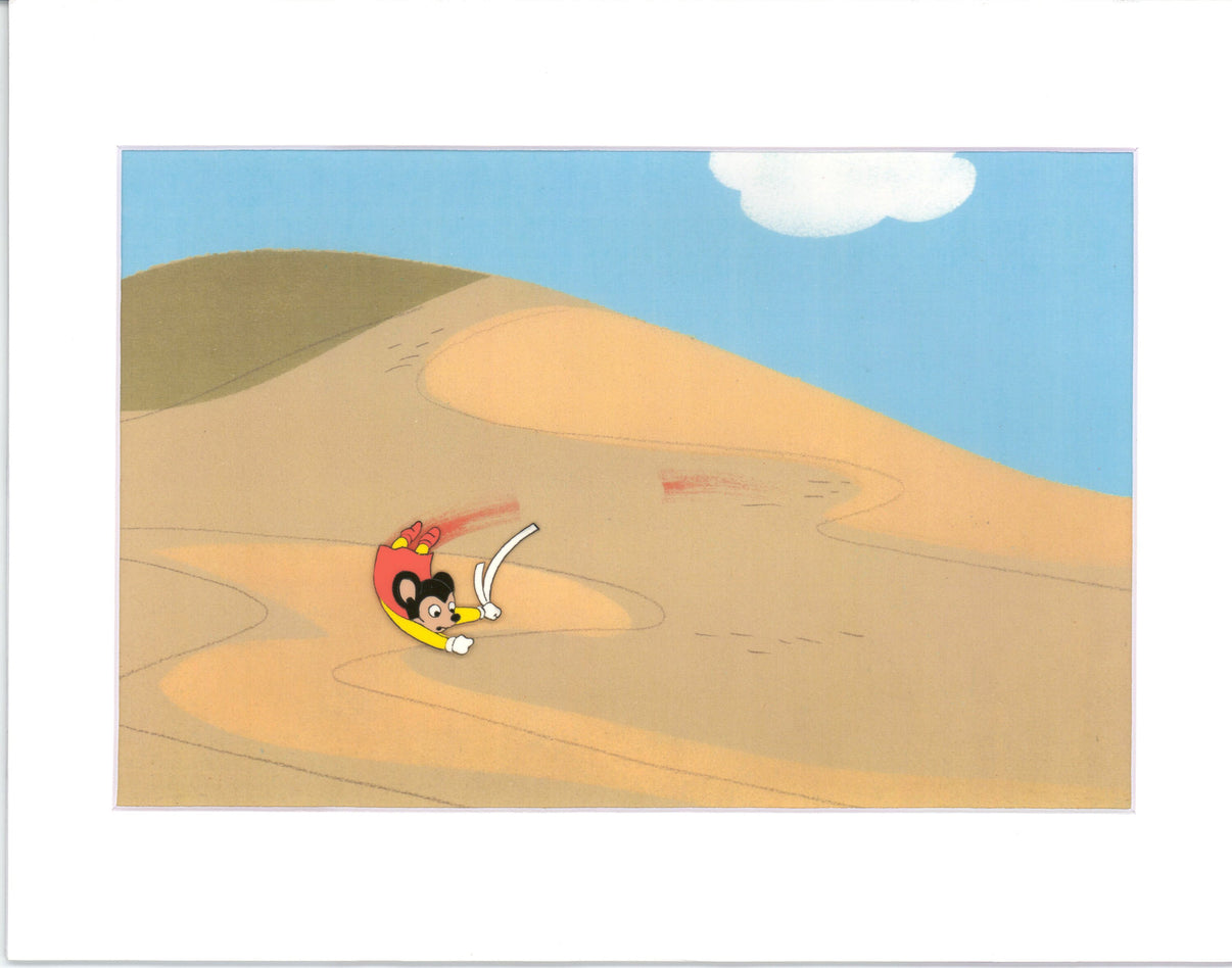 Mighty Mouse Cartoon Production Animation Cel Setup from Filmation Ani ...