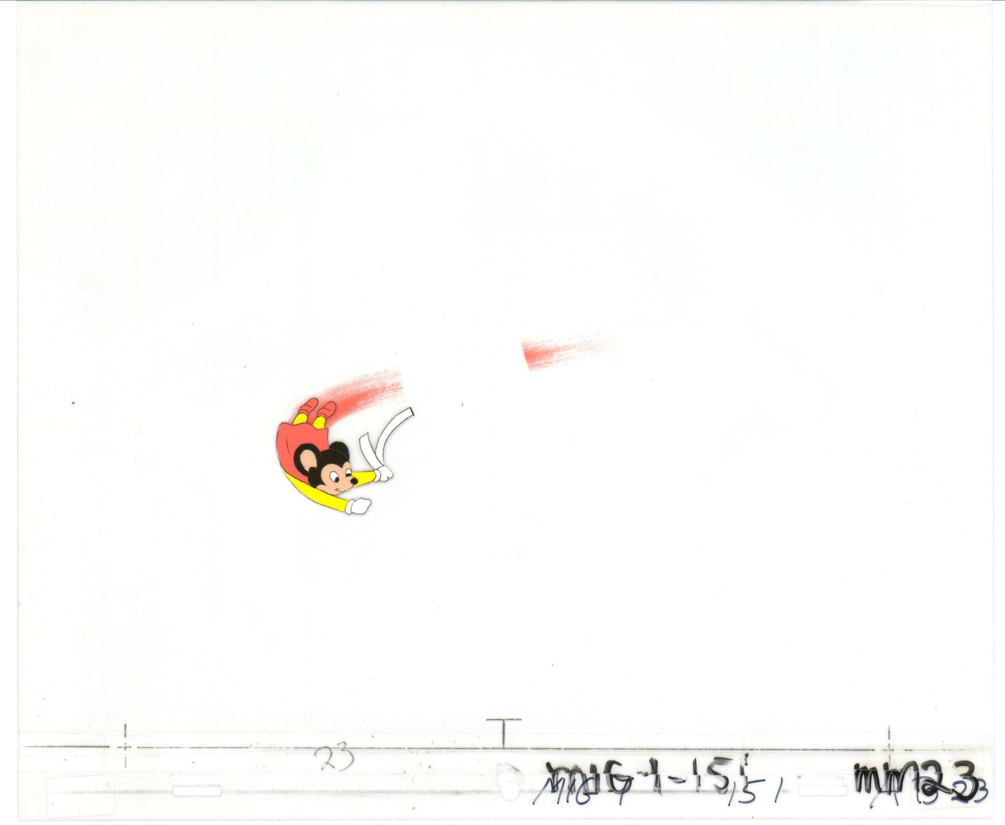 Mighty Mouse Cartoon Production Animation Cel Setup from Filmation Ani ...