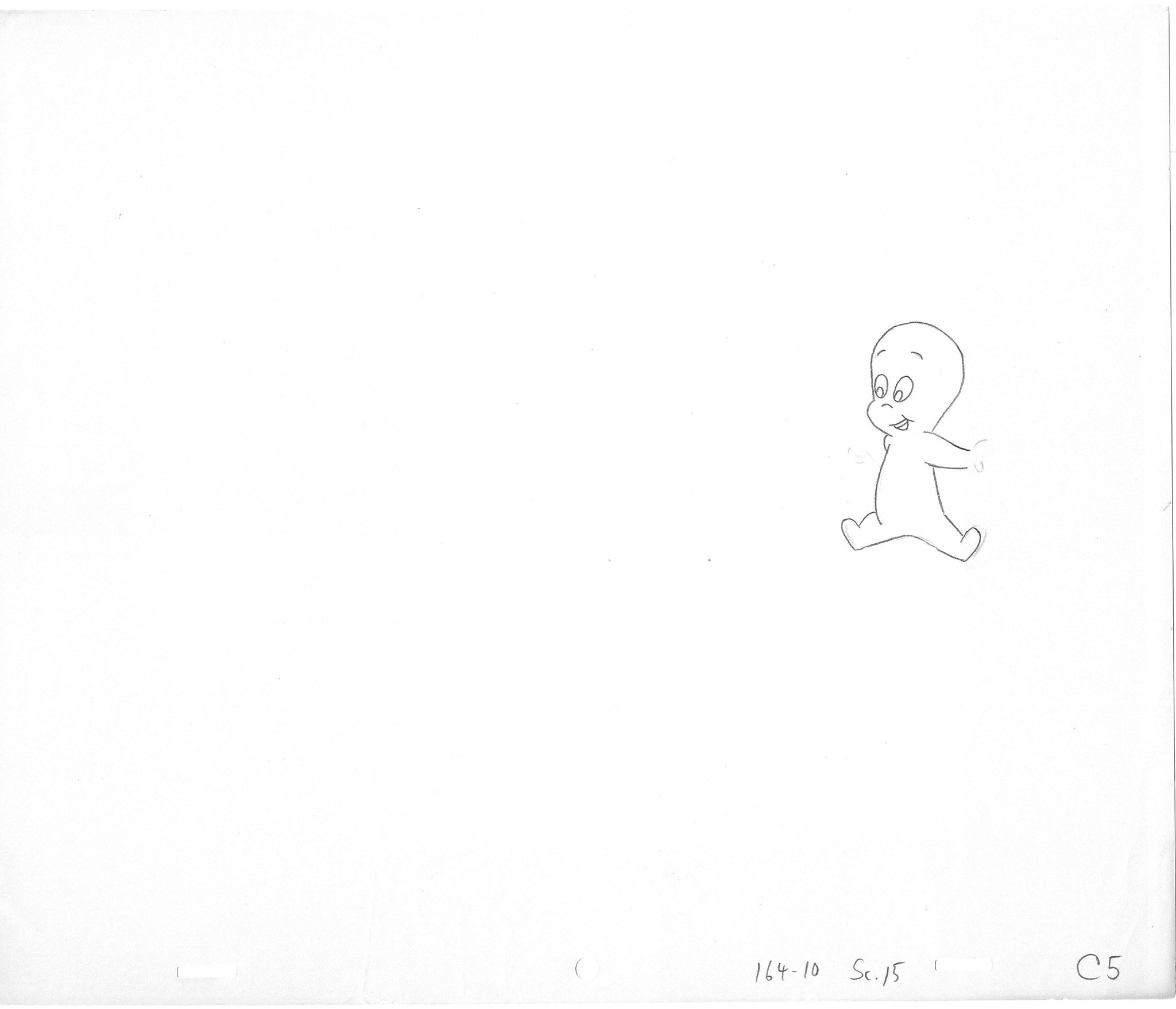 Casper the Ghost Production Animation Cel Drawing 1979 Hanna Barbera 7 ...